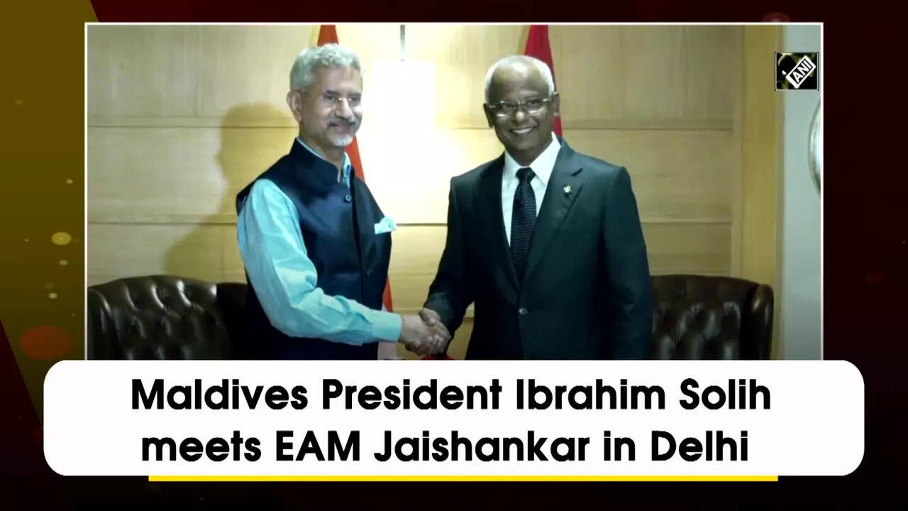 solih: Maldives President Ibrahim Solih meets EAM Jaishankar in Delhi