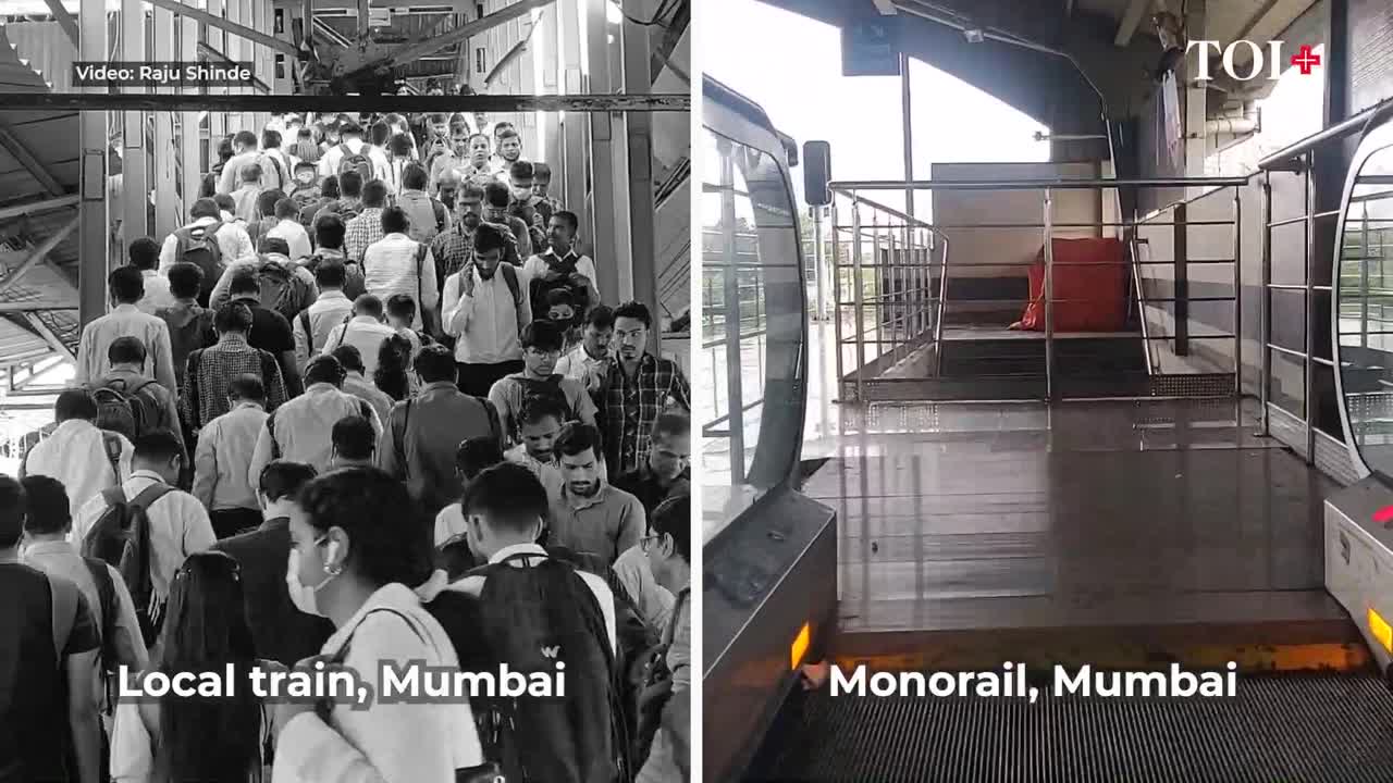 Local train vs Monorail stations