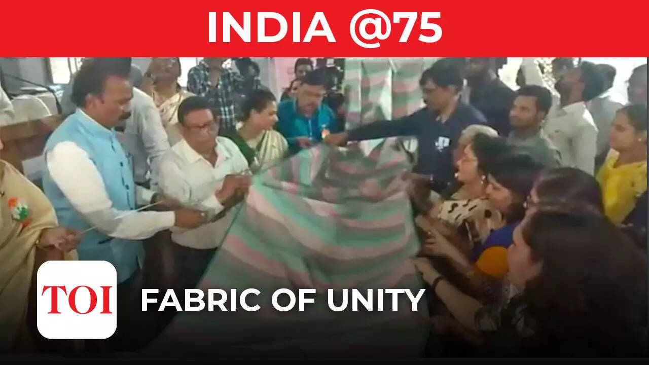 75 independence day: 75-feet long handloom cloth stitched in ...