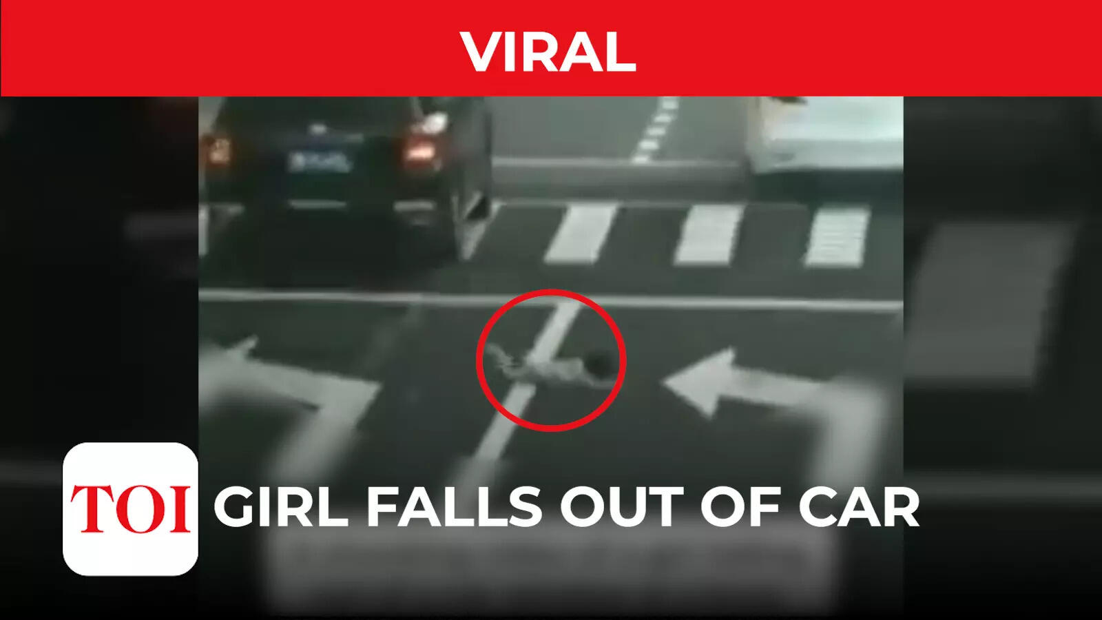 Viral: Girl falls out of car window, driver moves away