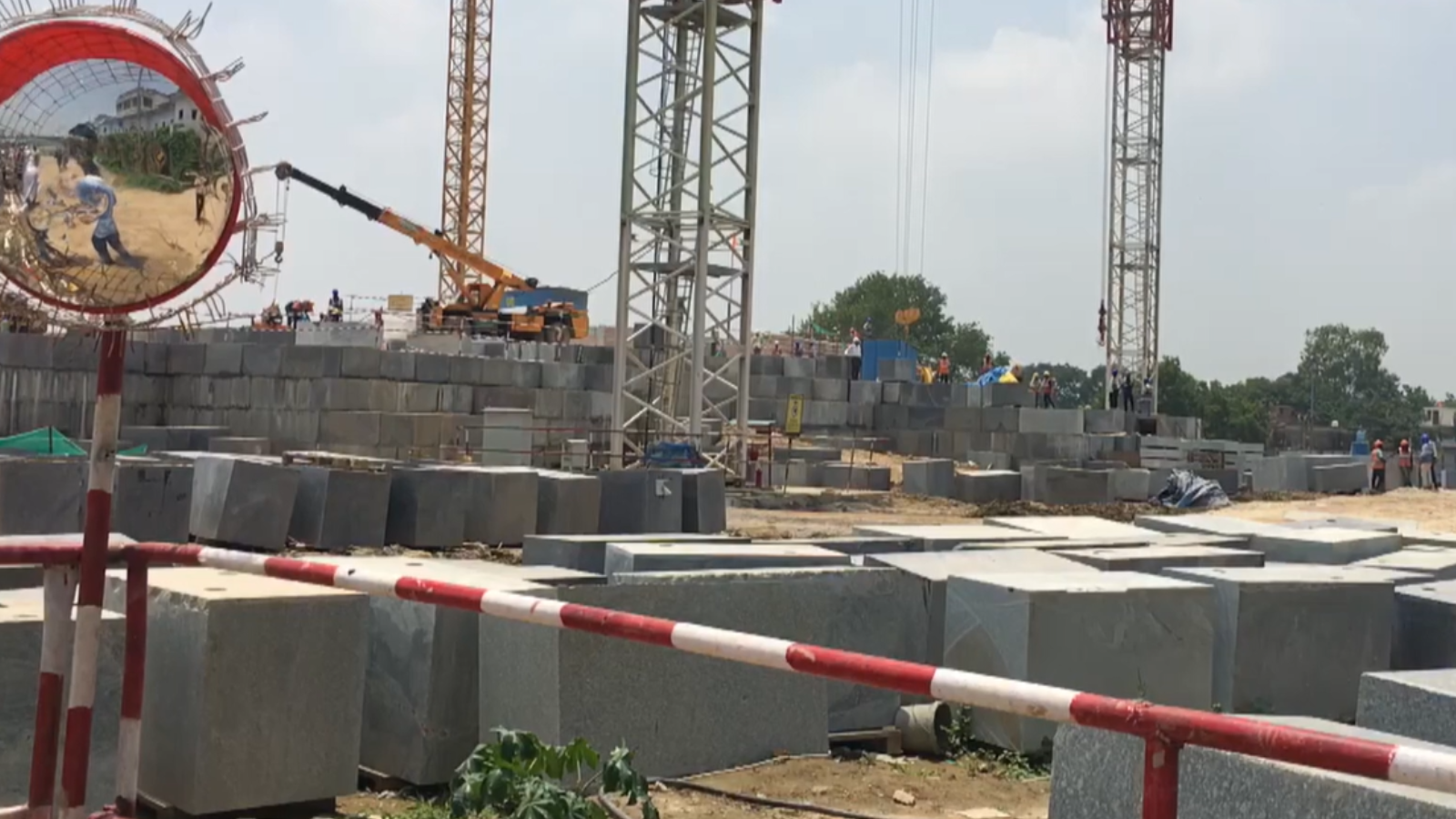 UP: Construction of Ram Mandir in full swing in Ayodhya