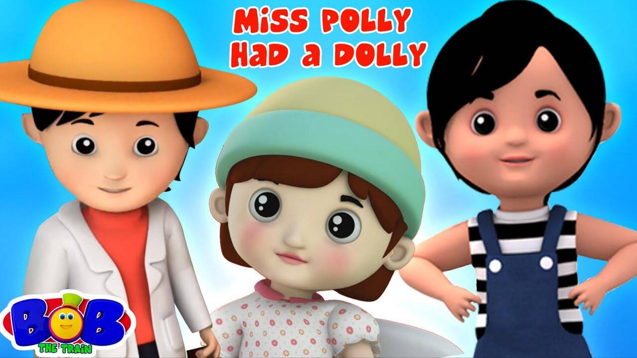 English Kids Poem: Nursery Song in English 'Miss Polly Had A Dolly'