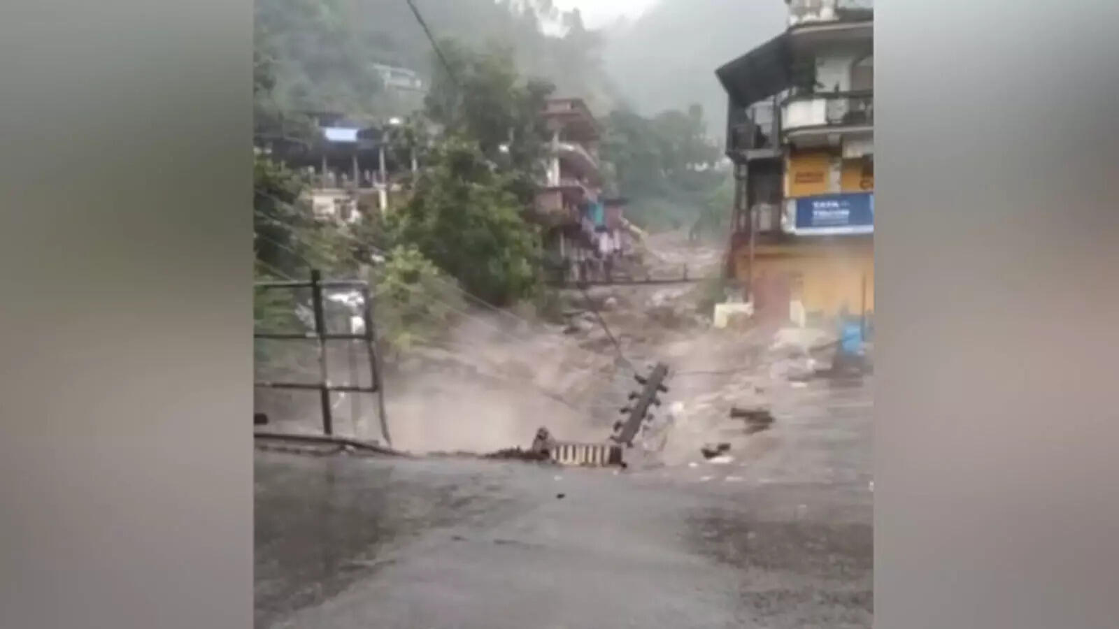 Himachal Pradesh: Structure washes away in flash flood in Kullu