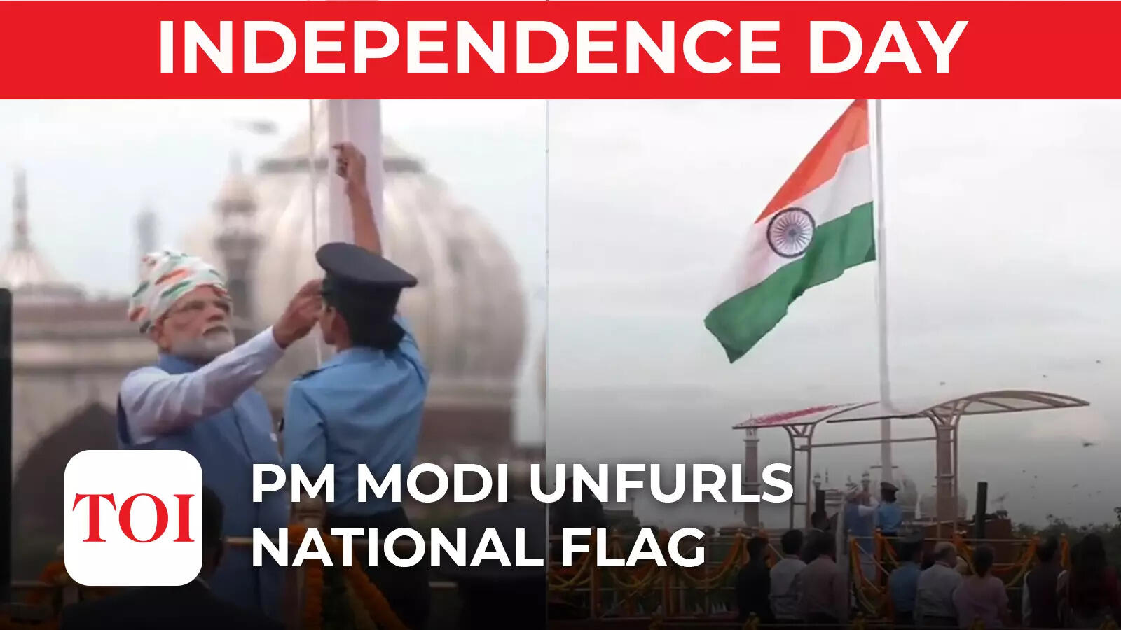 PM Modi unfurls National Flag at Red Fort