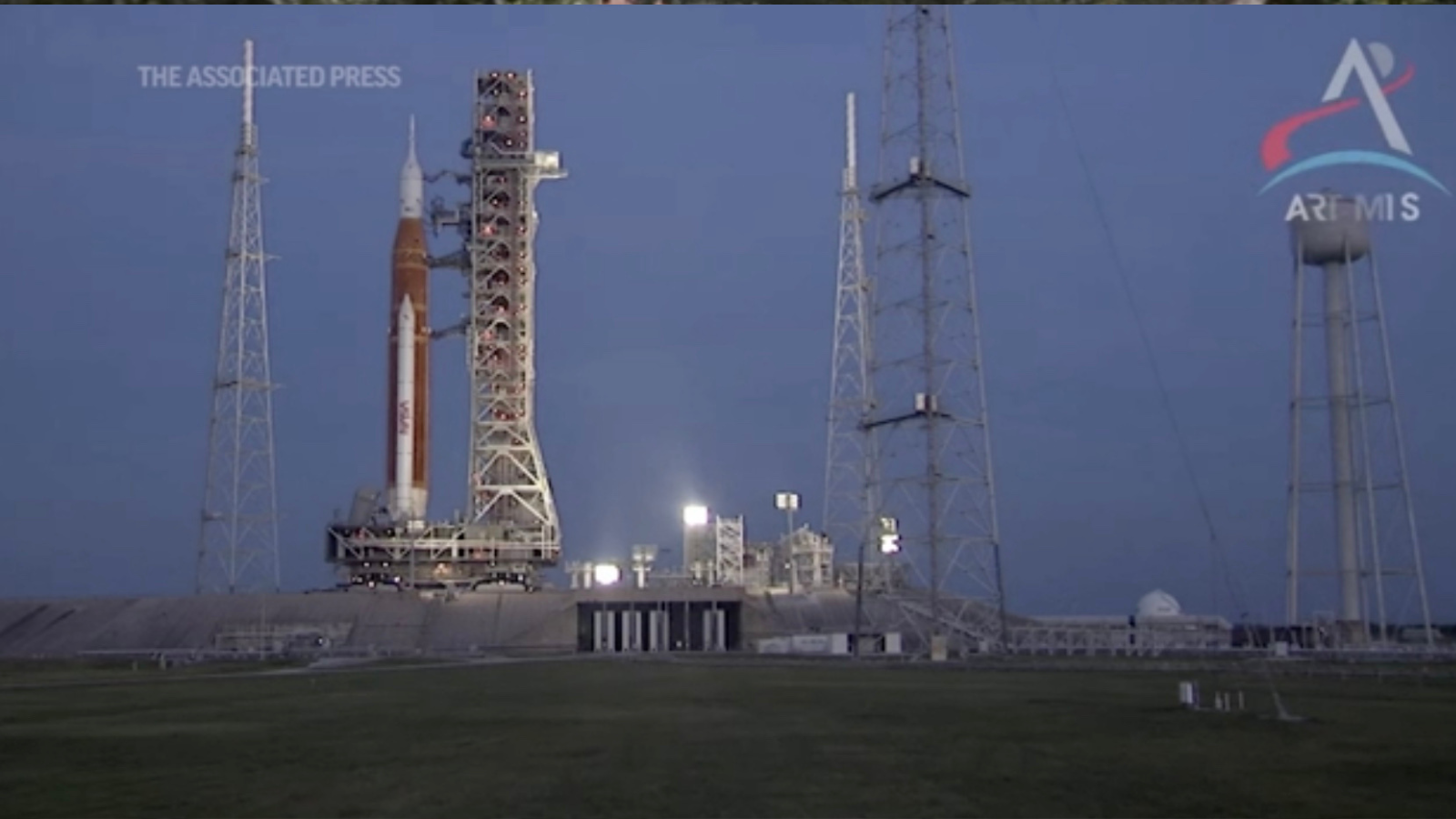 NASA's moon rocket moved to pad for first launch