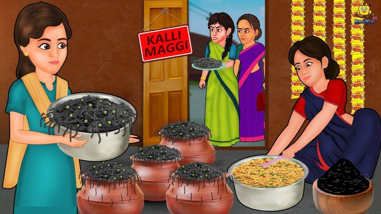 Watch Latest Children Hindi Story 'Garib Kali Maggi Wali' For Kids ...