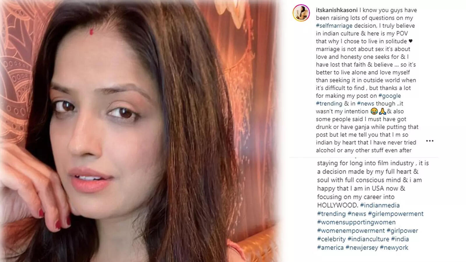 Actress Kanishka Soni Marries Self Responds To Trolls Says Women Dont Need Men For Sex