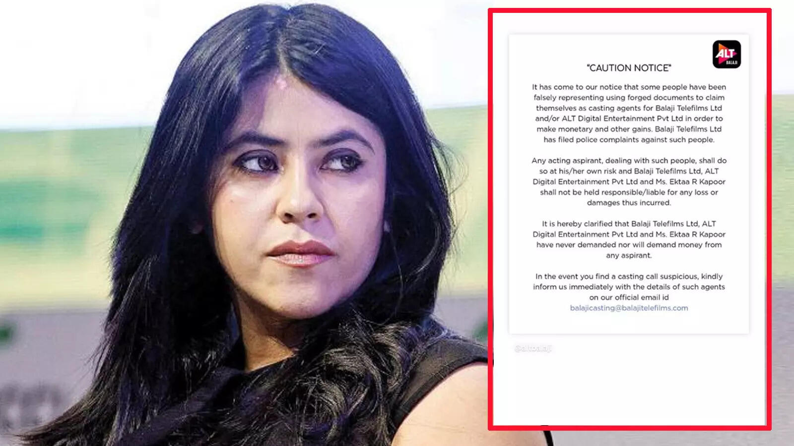 Ekta Kapoor files a police complaint against fake casting calls made ...