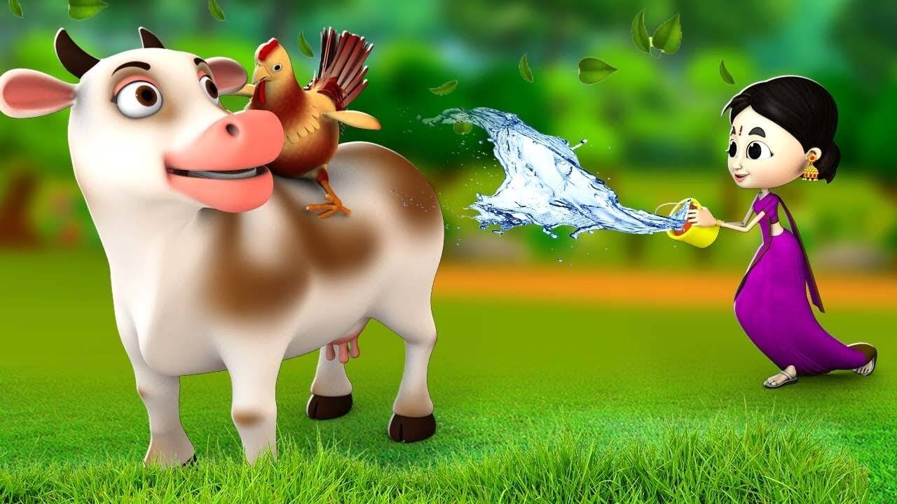 Watch Latest Children Hindi Story 'Hen And Cow Friendship' For Kids ...
