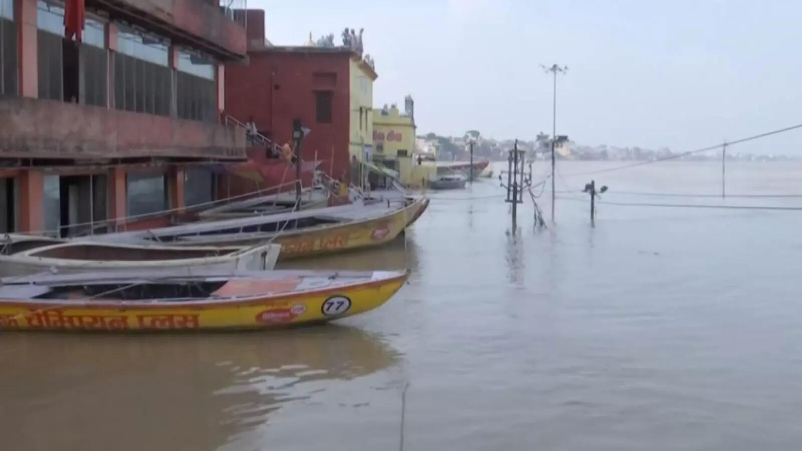 UP: Varanasi Ghats inundate as water level continues to rise in River Ganga
