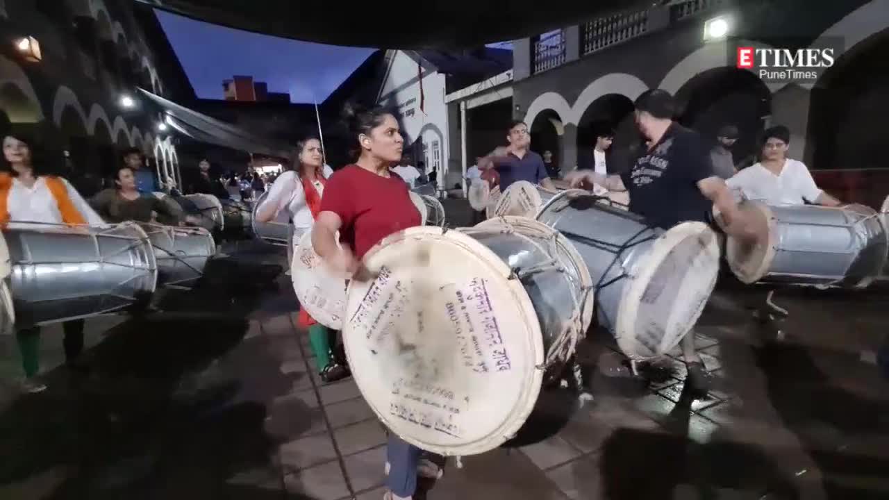 Shashwati Pimpalikar spotted enjoying playing Dhol in Pune