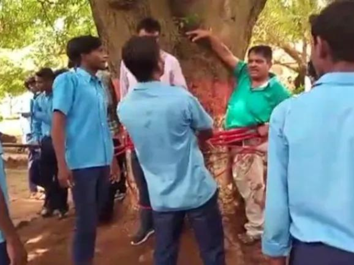 Math teacher tied to tree, thrashed by students for giving poor marks ...