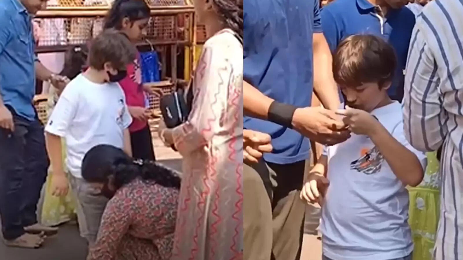 Shah Rukh Khan's son AbRam seeks blessings of Lalbaugcha Raja