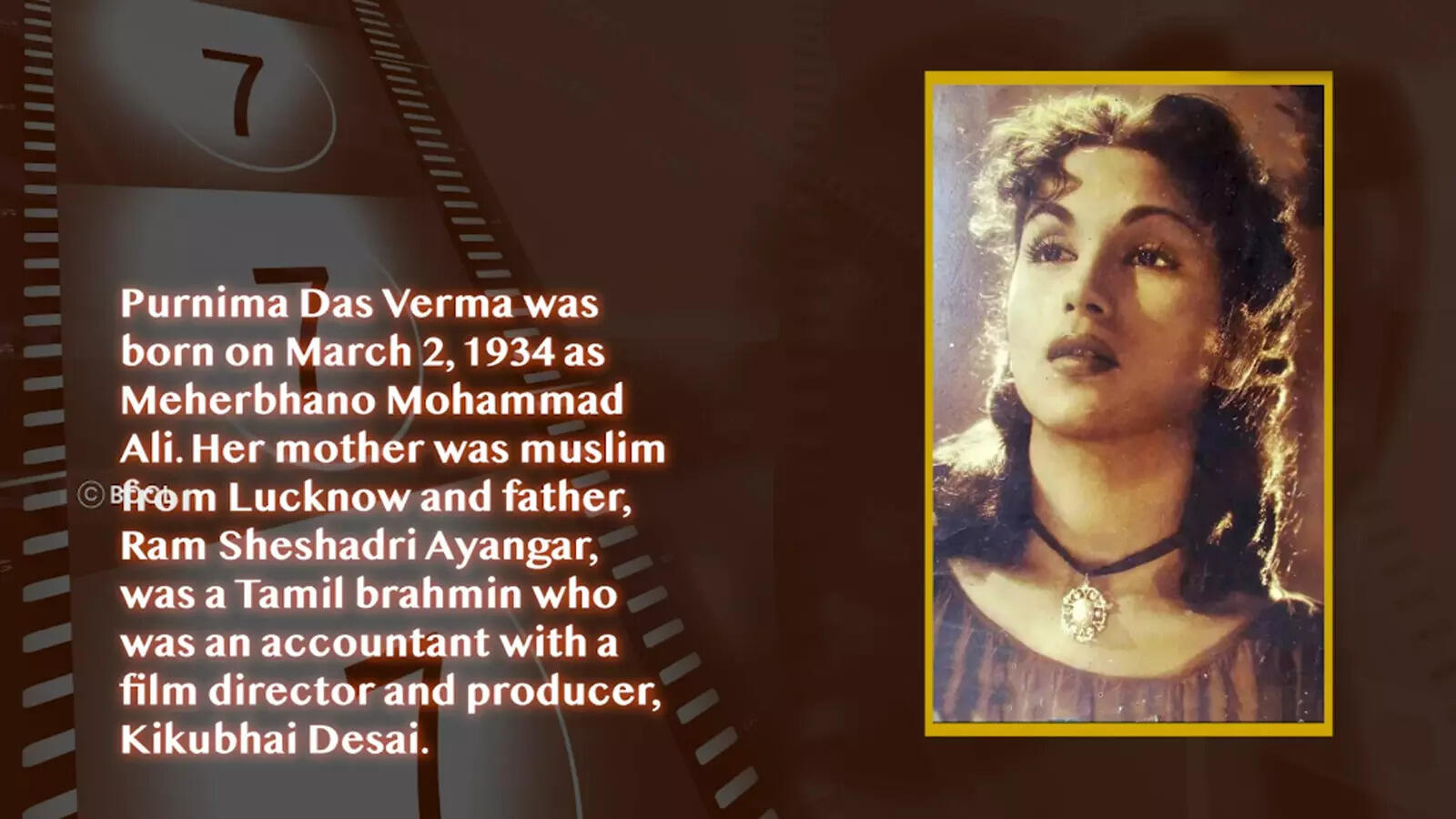 #GoldenFrames: Purnima, the actress from the 40s & 50s who reigned the ...