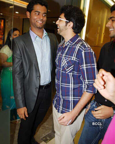 Rohit Roy and Vihang Sarnaik at lateral's b'day bash in Mumbai ...