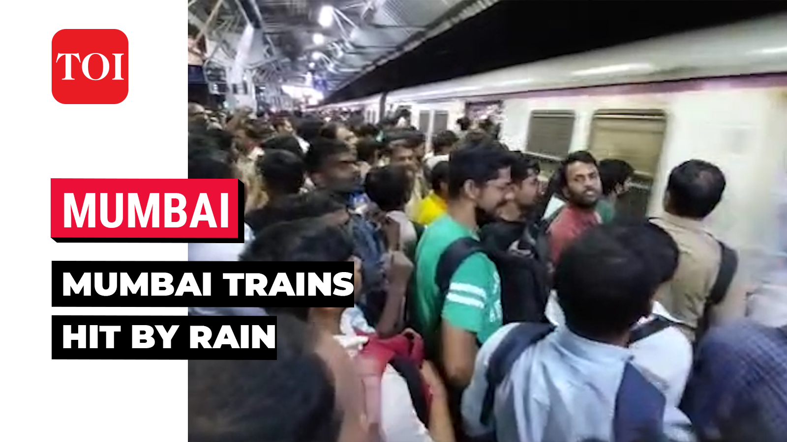 Mumbai: Dadar station crowded as train services hit by rain