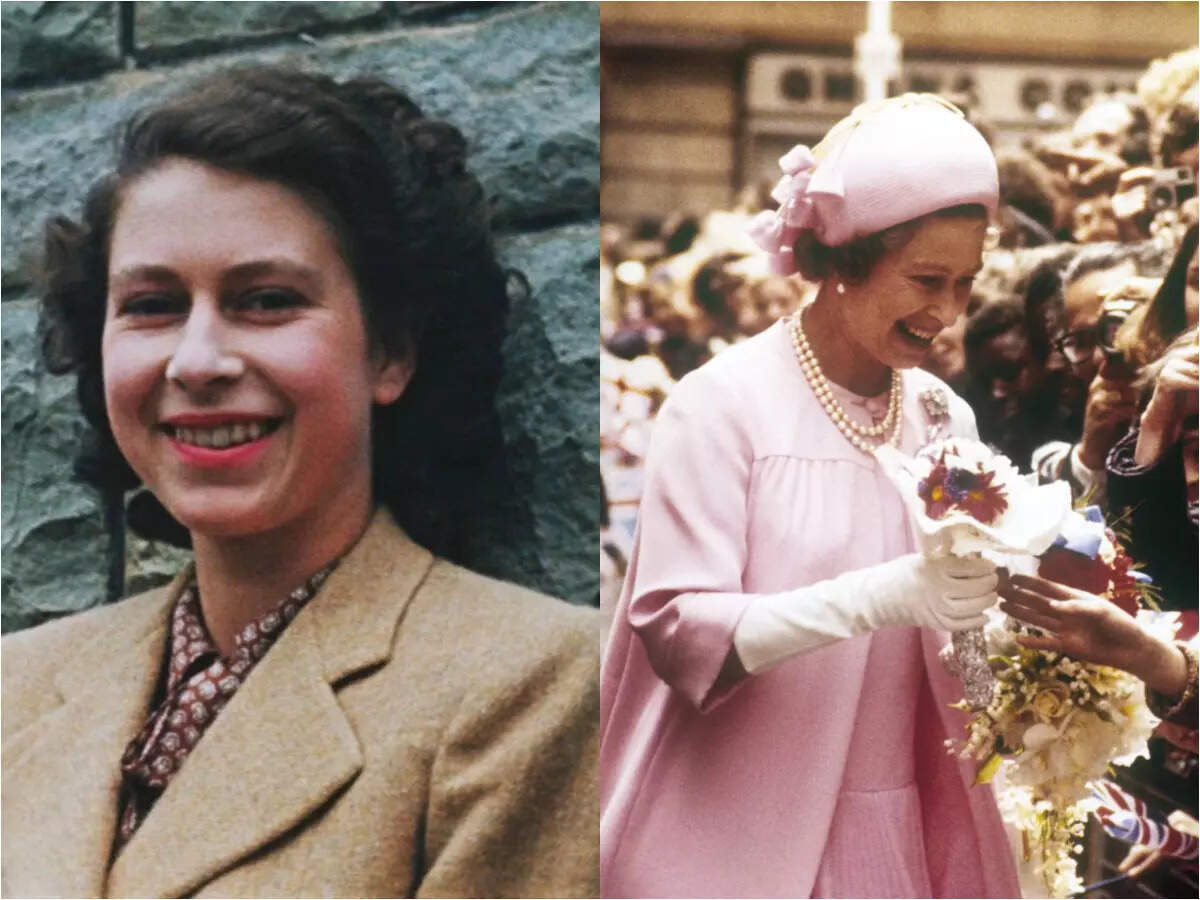 When Queen Elizabeth's outfits were put on display at Windsor Castle ...