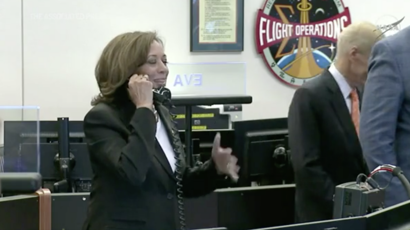 US: Vice President Kamala Harris speaks with astronauts