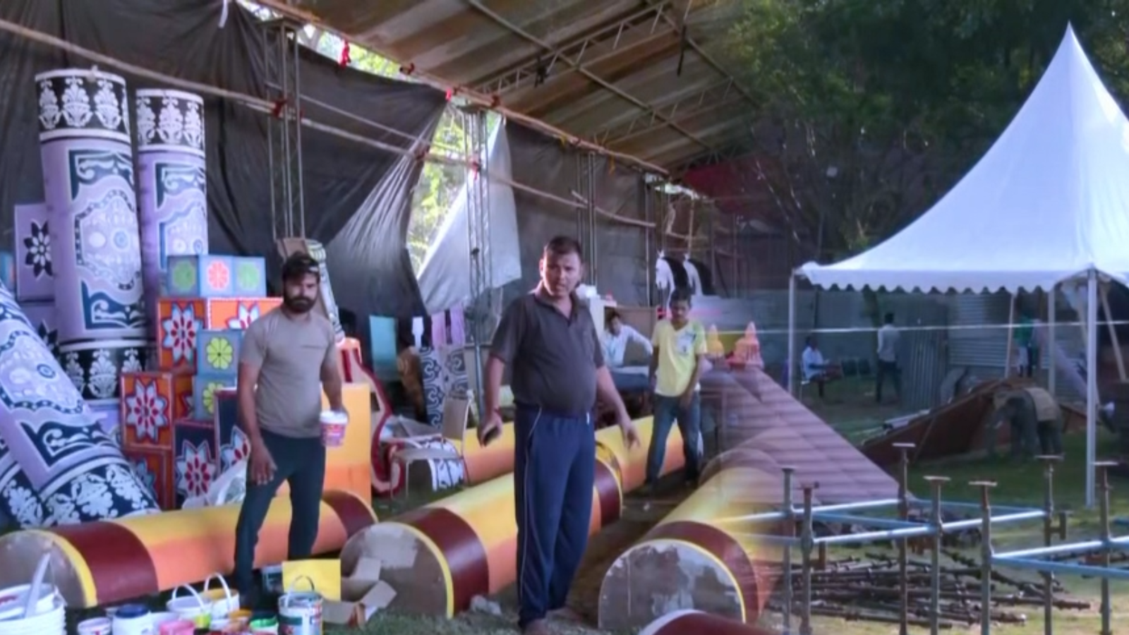 Delhi: Preparations in full swing for Ramlila at Red Fort ground
