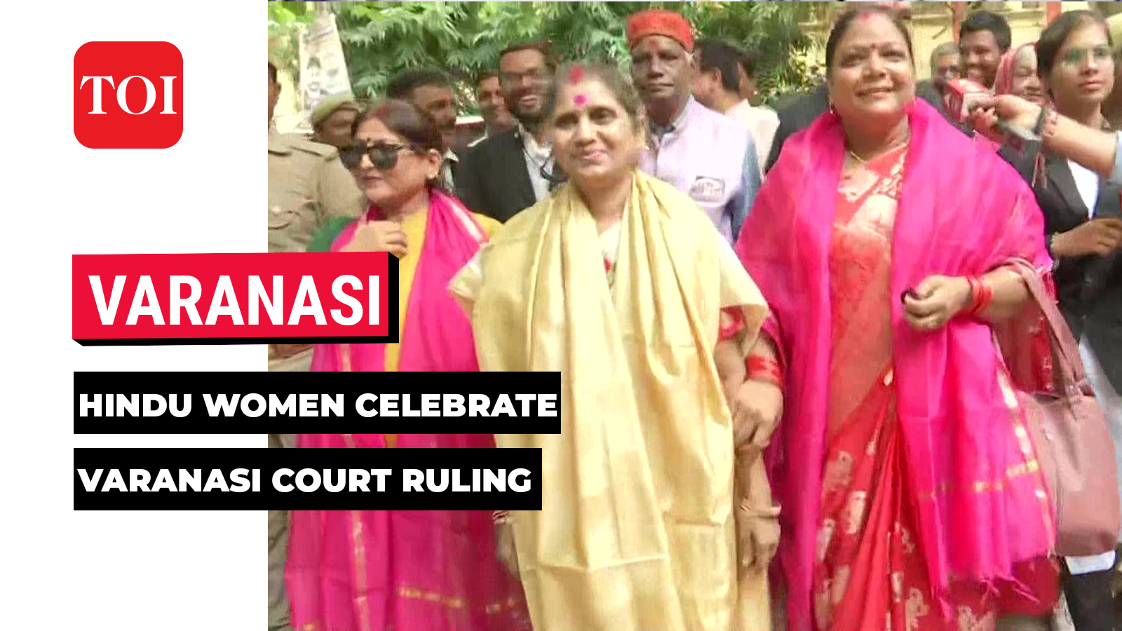 Gyanvapi Mosque-Shringar Gauri case: Hindu women petitioners celebrate ... Gyanvapi Mosque-Shringar Gauri case: Hindu women petitioners celebrate ...