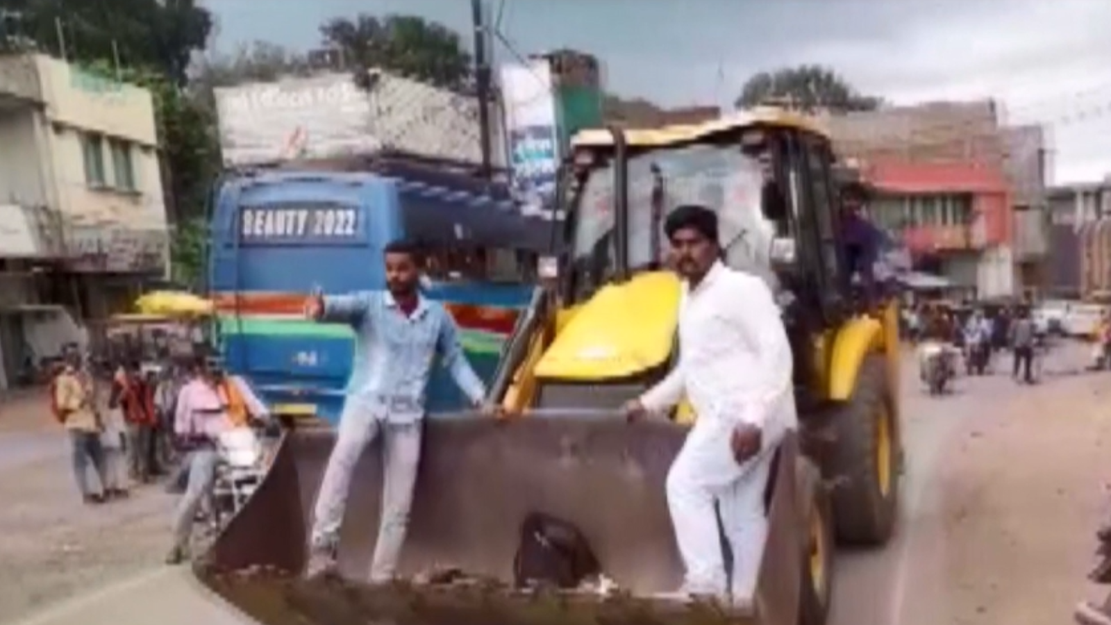 MP: Bike accident victim taken to hospital in JCB