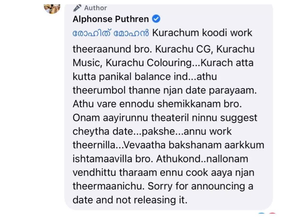 ‘Gold’ director Alphonse Puthren reveals the real reason for the ...