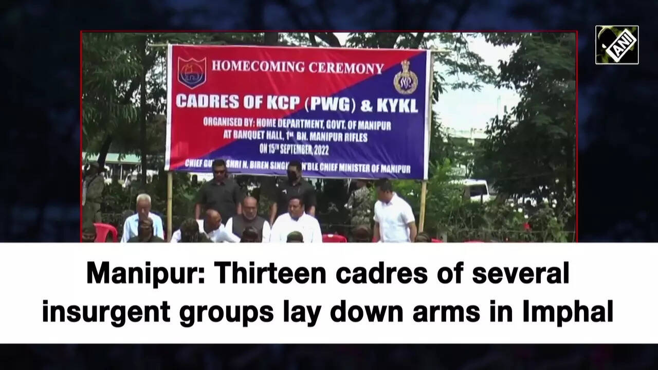 imphal: Manipur: Thirteen cadres of several insurgent groups lay down ...
