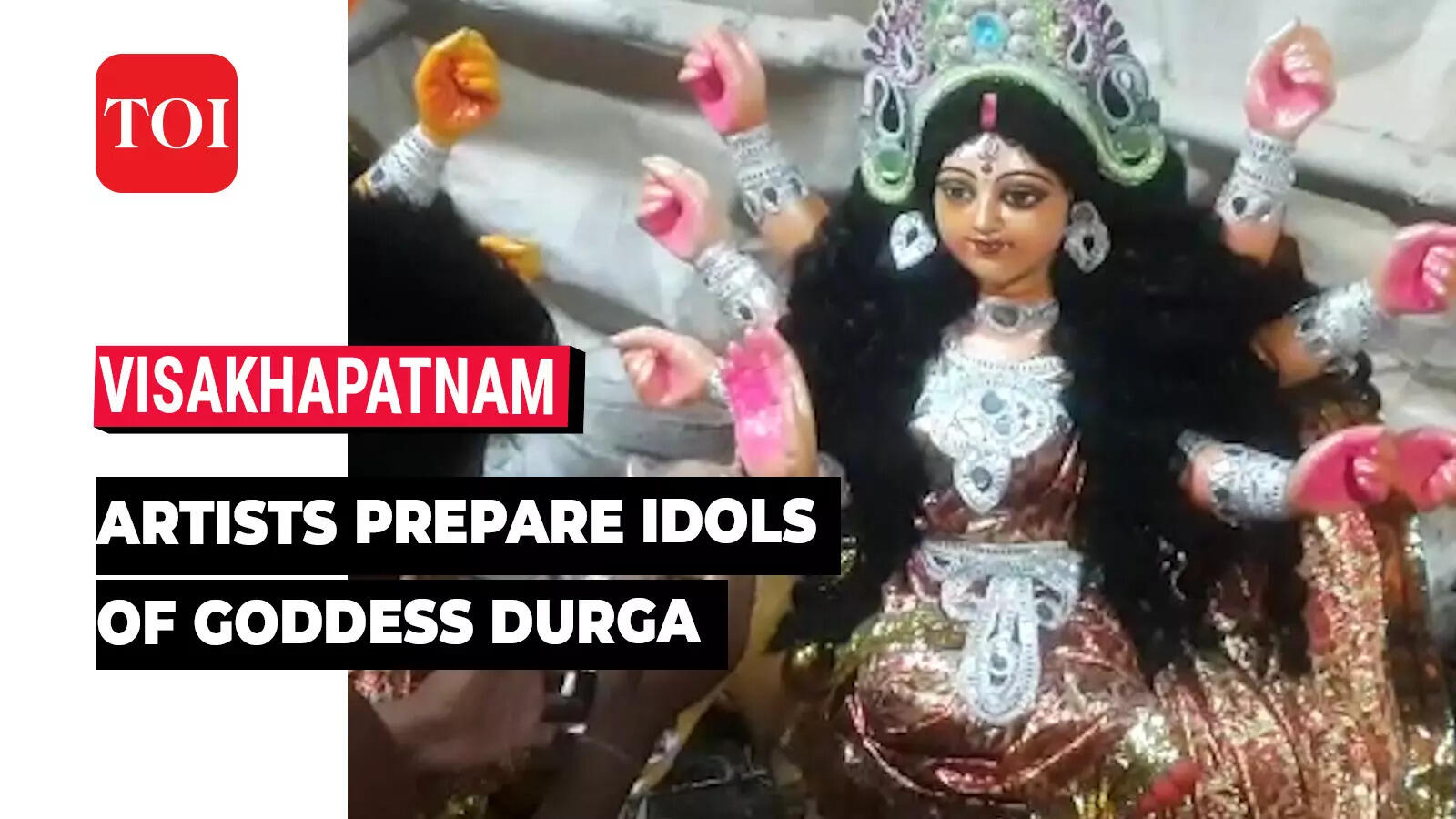 Visakhapatnam: Artists from Kolkata make idols of goddess Durga ahead ...