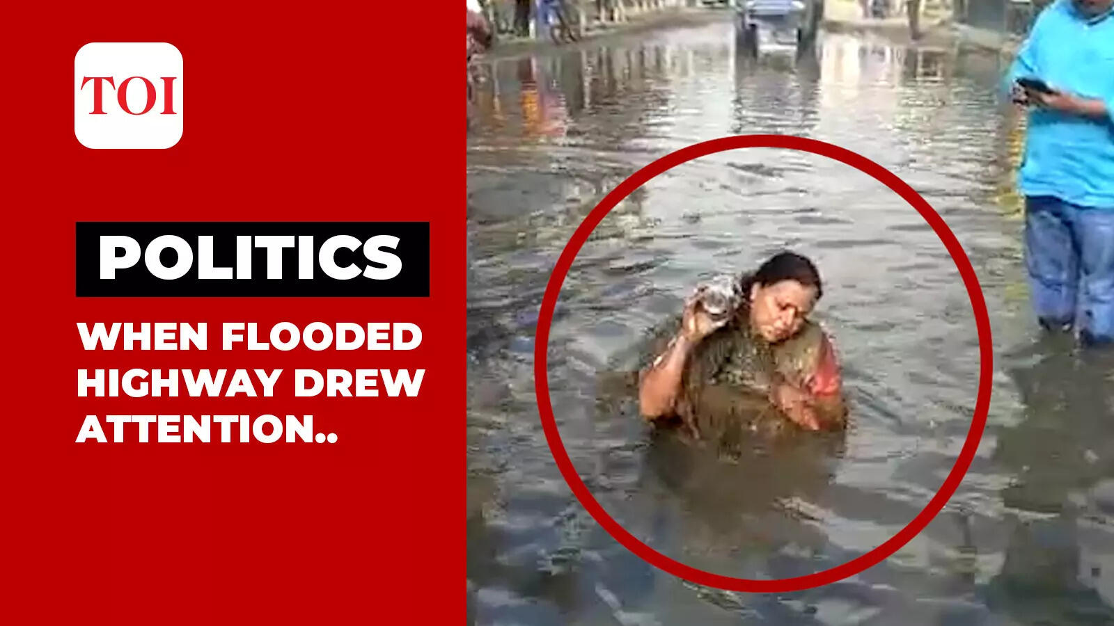 Why Congress MLA Mahagama Deepika Pandey takes bath on inundated NH 133?