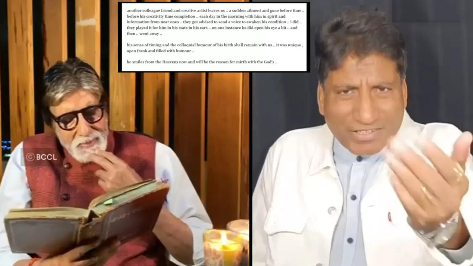 Amitabh Bachchan pens an emotional note recalling the humour of late ...