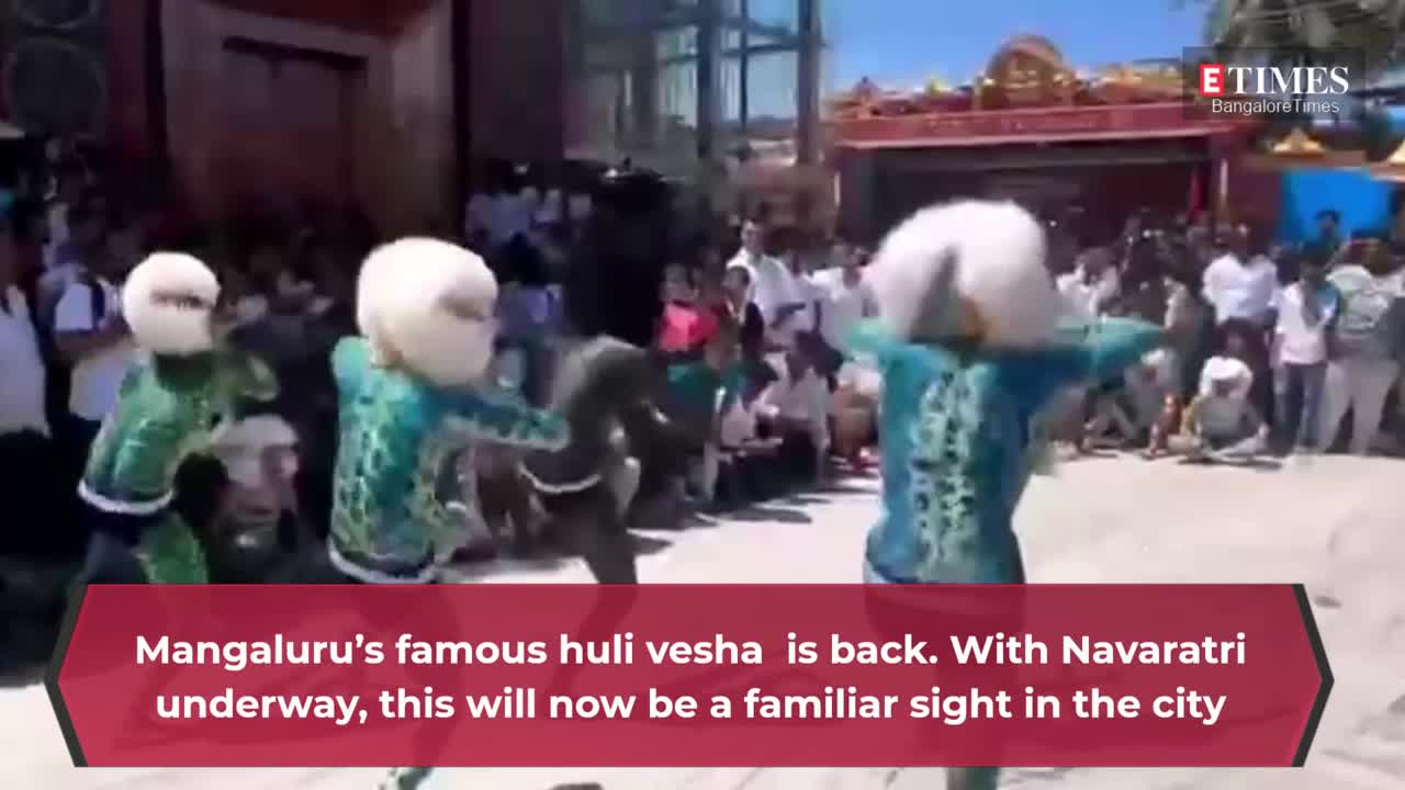 As Navaratri is underway in Mangaluru, famous huli vesha is back in the ...