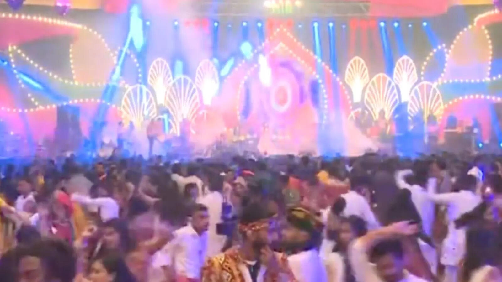 Surat: People perform Garba on first day of Navratri