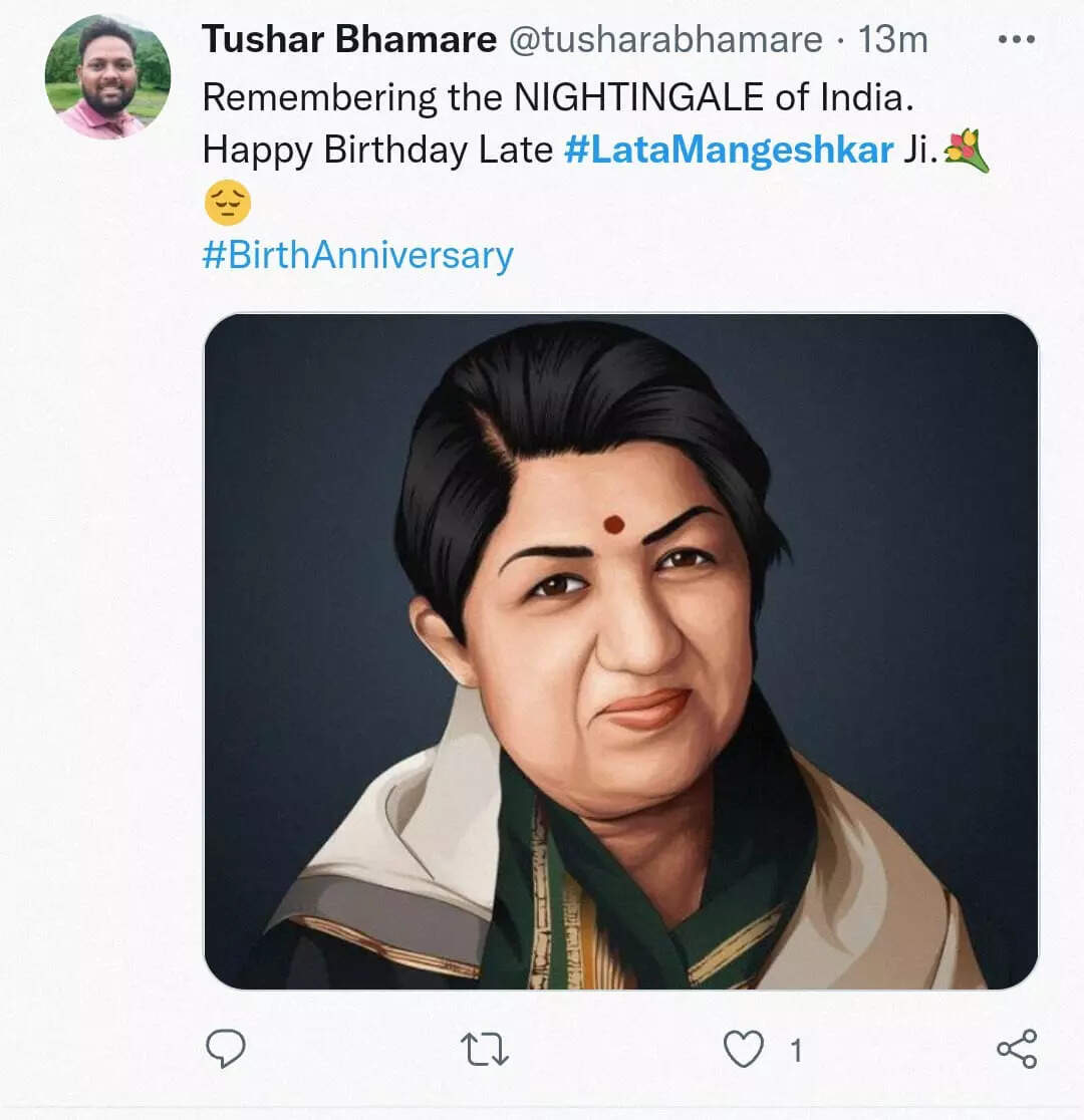 Twitterati celebrate late music icon Lata Mangeshkar on her birth ...
