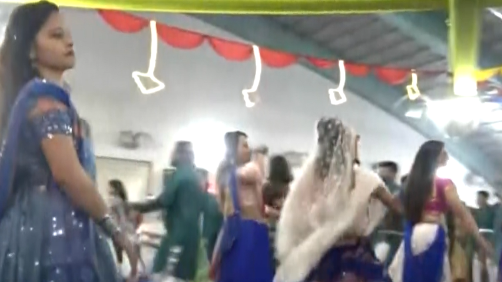 Gujarat: People perform Garba in Surat on the third day of Navratri