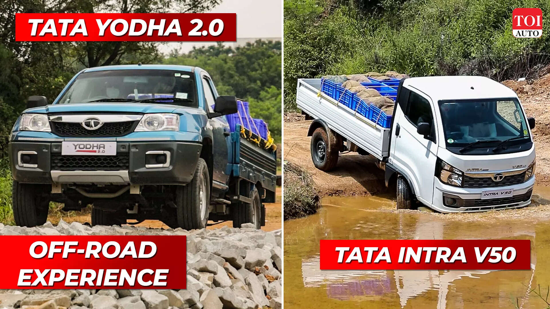 yodha: Watch: Tata Yodha 2.0 and Intra V50 off-road driving experience