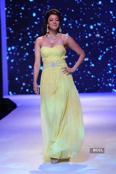 A model walks the ramp to showcase CVM exports jewellery collection ...