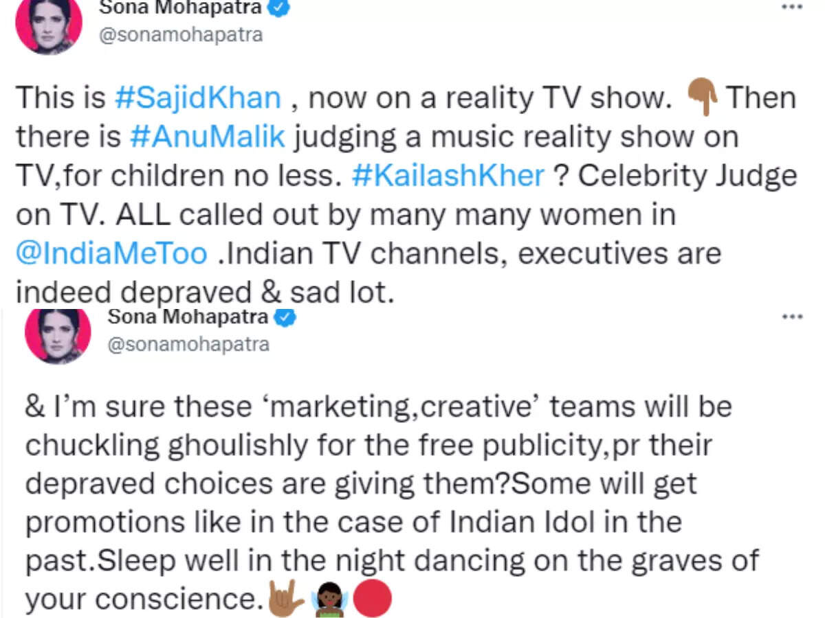 After 'Me Too' accused Sajid Khan joins Bigg Boss 16, Sona Mohapatra ...