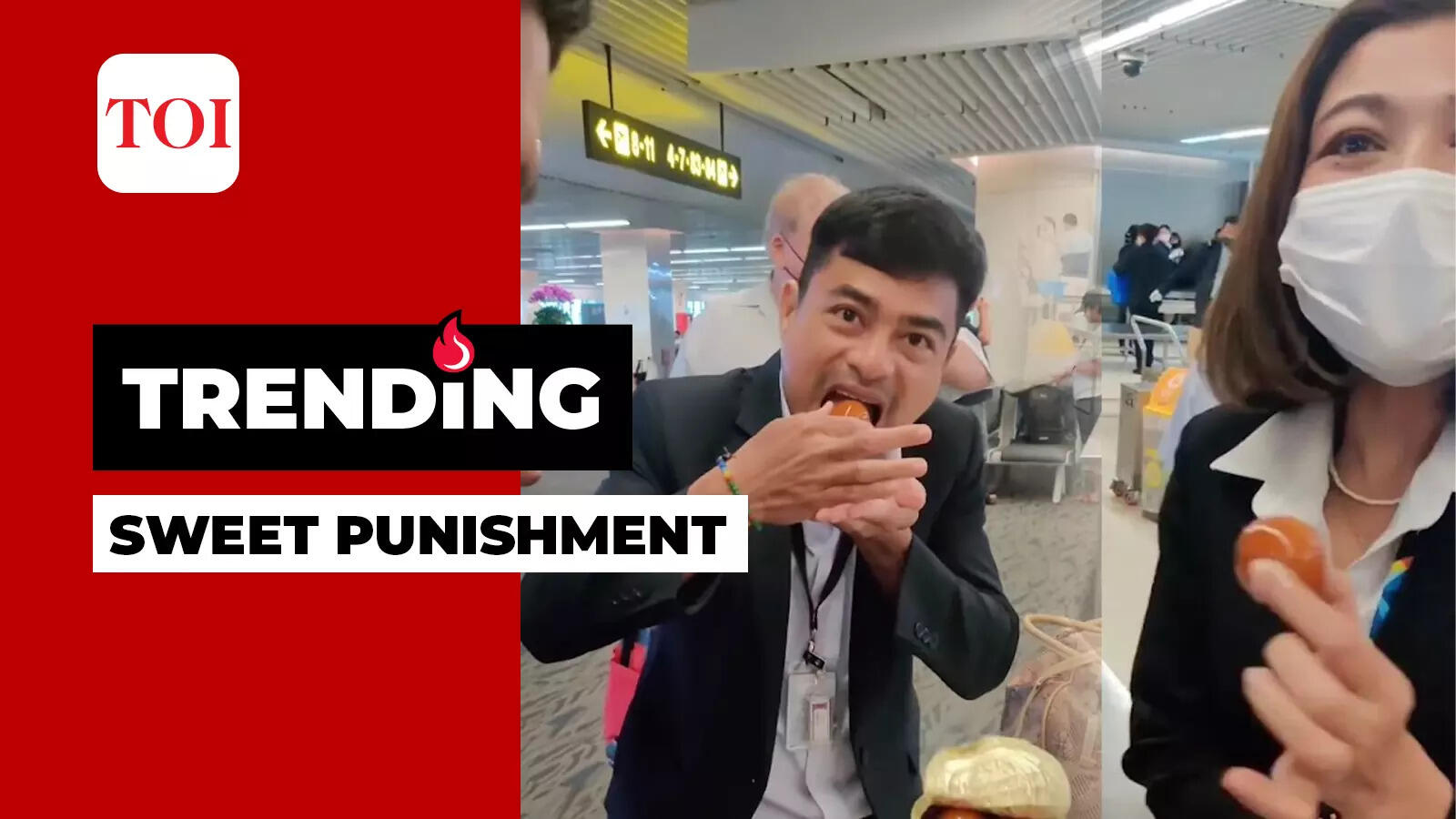 Gulab Jamun: Viral video: Barred from carrying gulab jamuns, Indian man ...