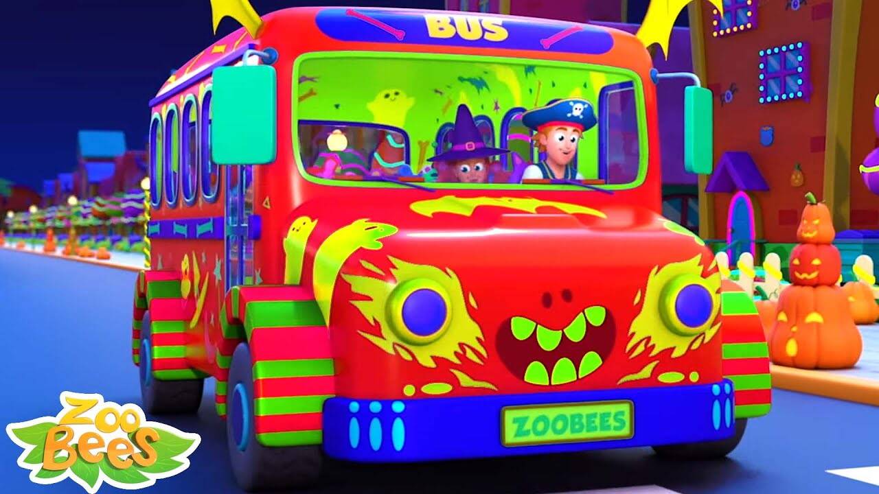 English Nursery Rhymes: Kids Video Song in English 'Halloween Wheels On ...
