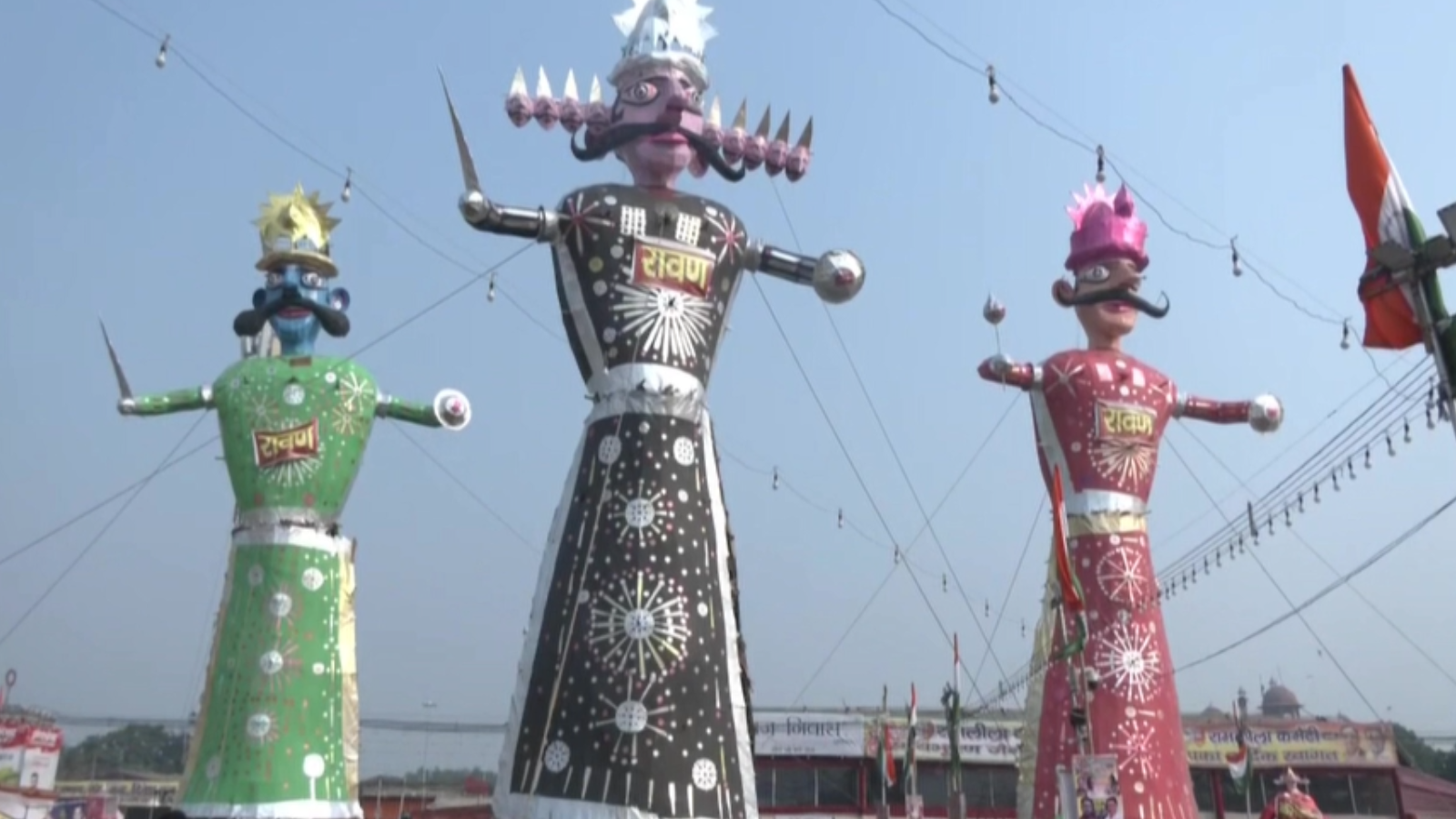 Preparations underway for ‘Ravan Dahan’ at Red Fort Ground