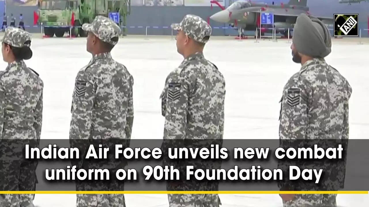 indian air force: Indian Air Force unveils new combat uniform on 90th ...