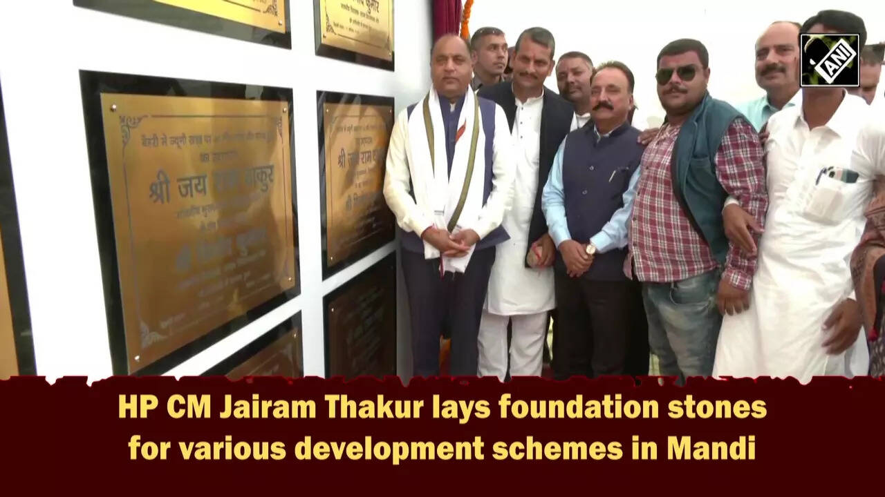 jairam thakur: HP CM Jairam Thakur lays foundation stones for various ...