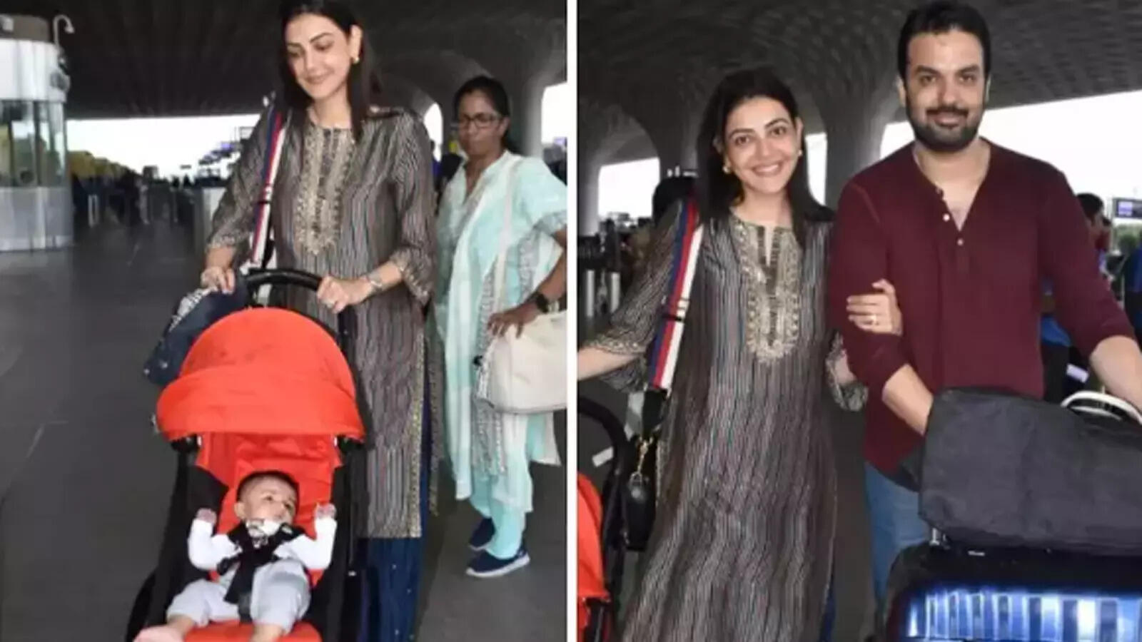 Kajal Aggarwal finally shows her little son Neil's face in public