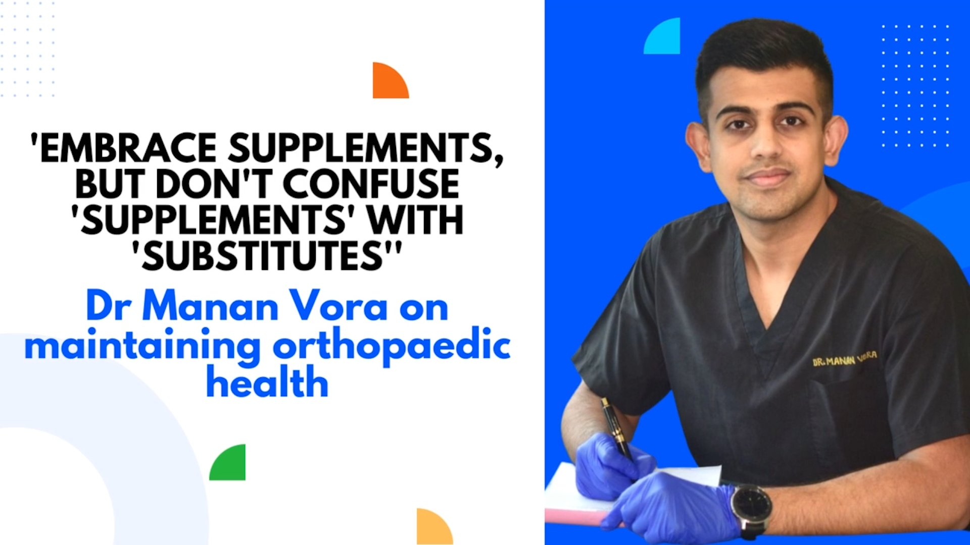 'Embrace supplements, but don't confuse 'supplements' with 'substitutes ...