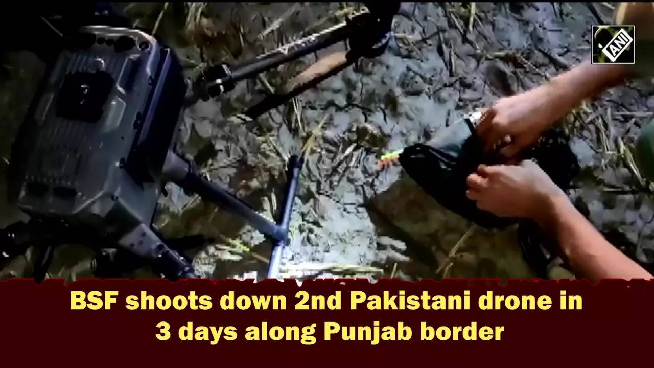 bsf: BSF shoots down 2nd Pakistani drone in 3 days along Punjab border