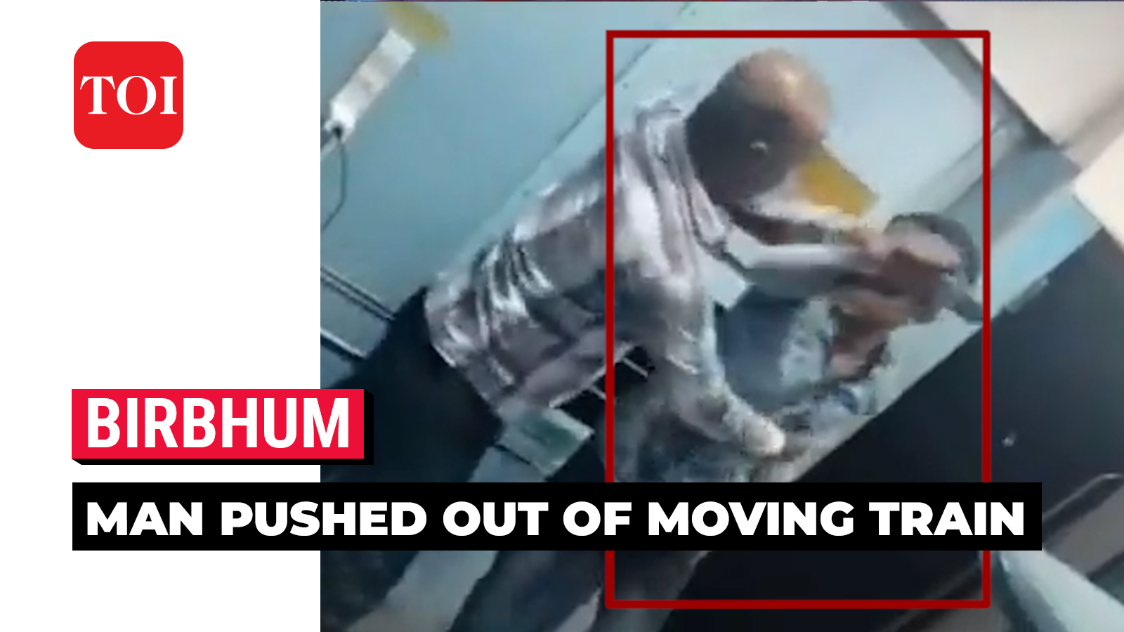 Watch: Man pushed out of moving train in West Bengal