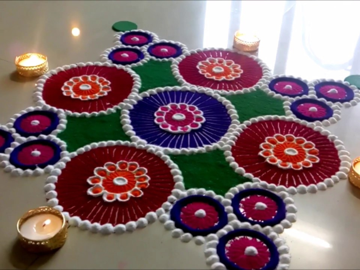Diwali Rangoli Design: Happy Diwali 2022: Colourful rangoli designs for ...