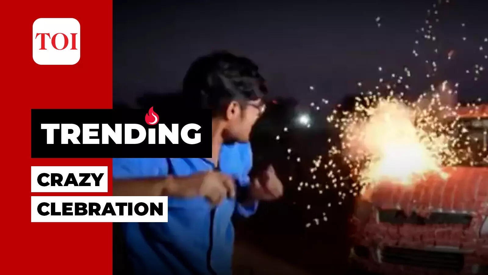 Man bursts thousands of firecrackers on car, video goes viral