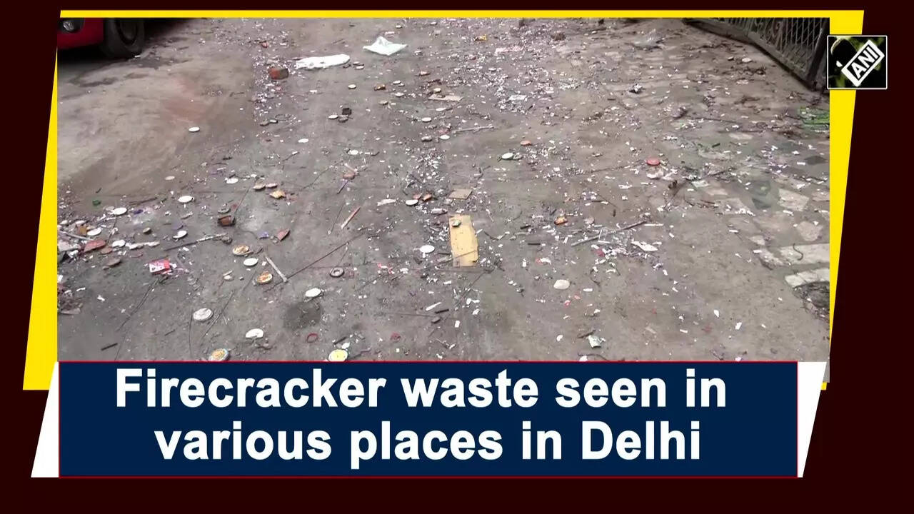 Firecracker waste seen in various places in Delhi