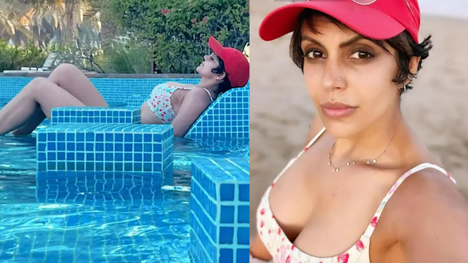 50-year-old Mandira Bedi grabs eyeballs as she shares her bikini-clad ...